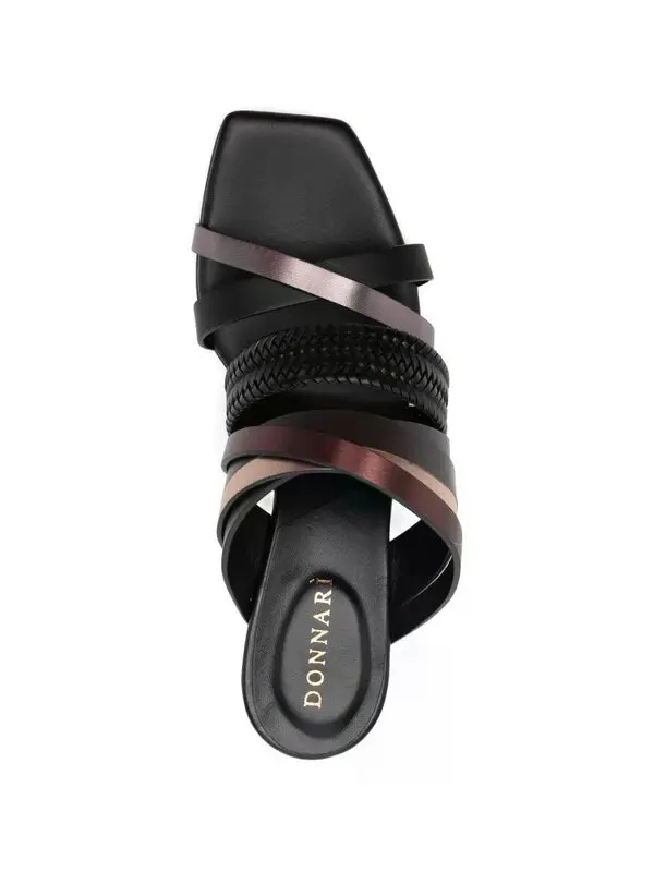 DONNARÌ Braided Strap Heeled Sandals