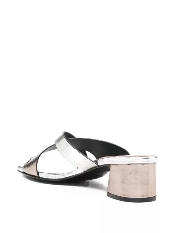DONNARÌ Crossover Strap Block Heel Sandals