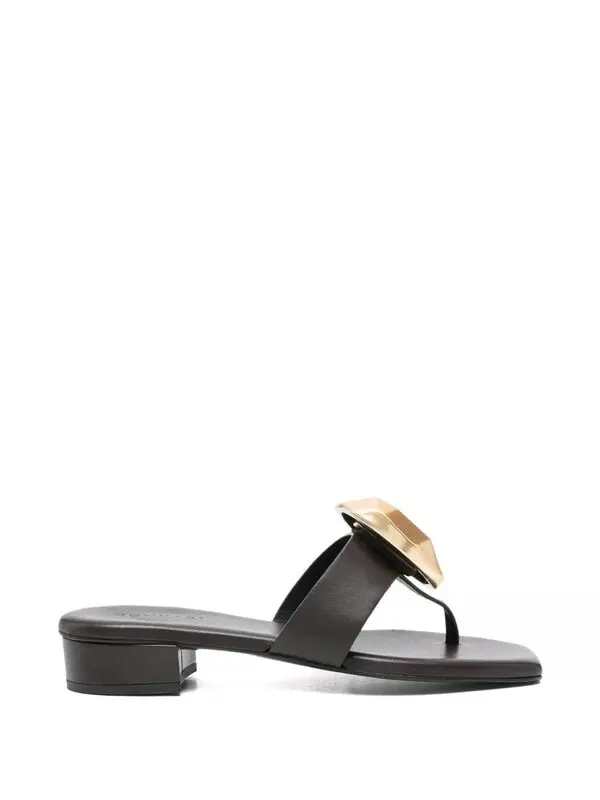 DONNARÌ Geometric-appliqué Slip-on Sandals
