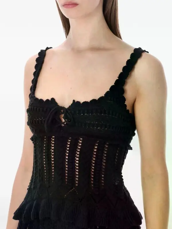 MARANT ETOILE Neves Cotton Knit Tank Top - Black