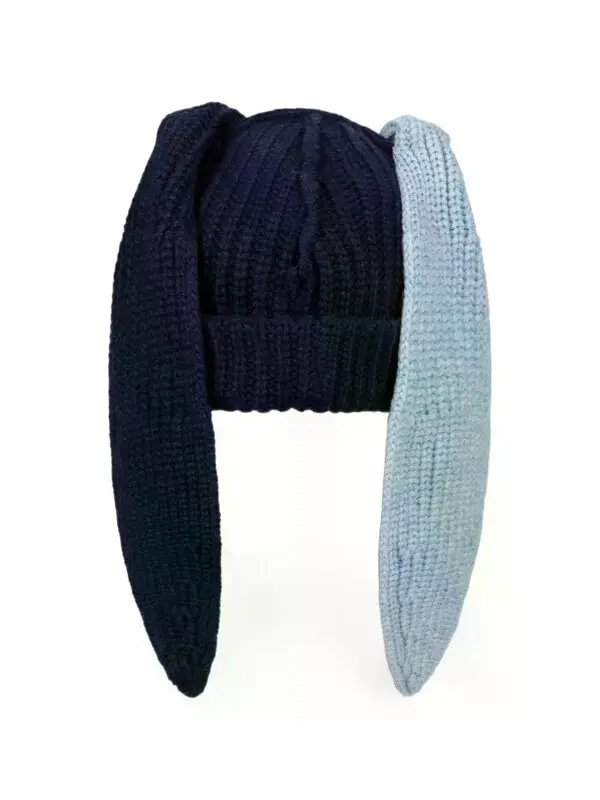 CHARLES JEFFREY Chunky Bunny Beanie Hat - Blue