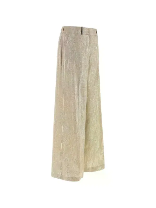 Peserico Lamé-thread Wide-leg Trousers