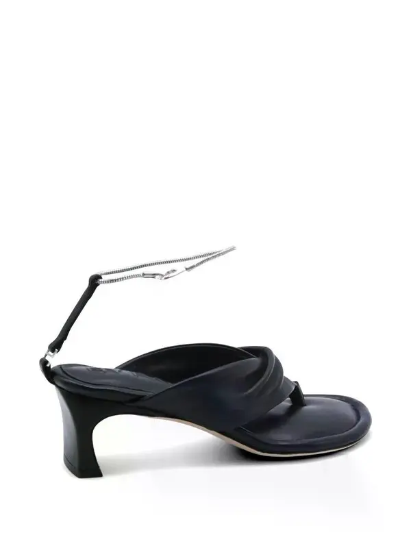 By Far Dasha Twisted Sandals With Chain Detail