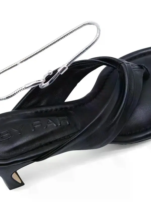 By Far Dasha Twisted Sandals With Chain Detail