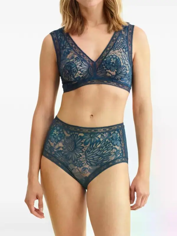 ERES Volute Floral Lace Briefs - Blue