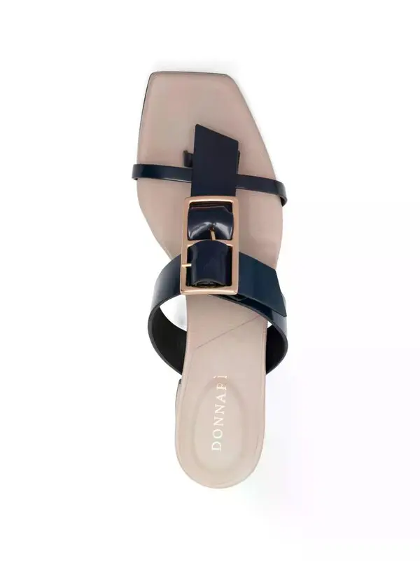 DONNARÌ Buckle Detail Leather Sandals