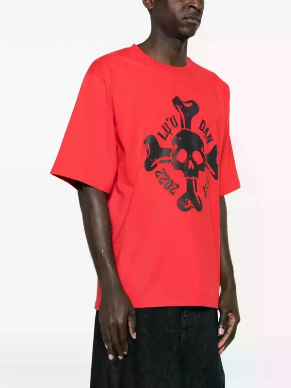 LỰU ĐẠN Skull-print T-shirt