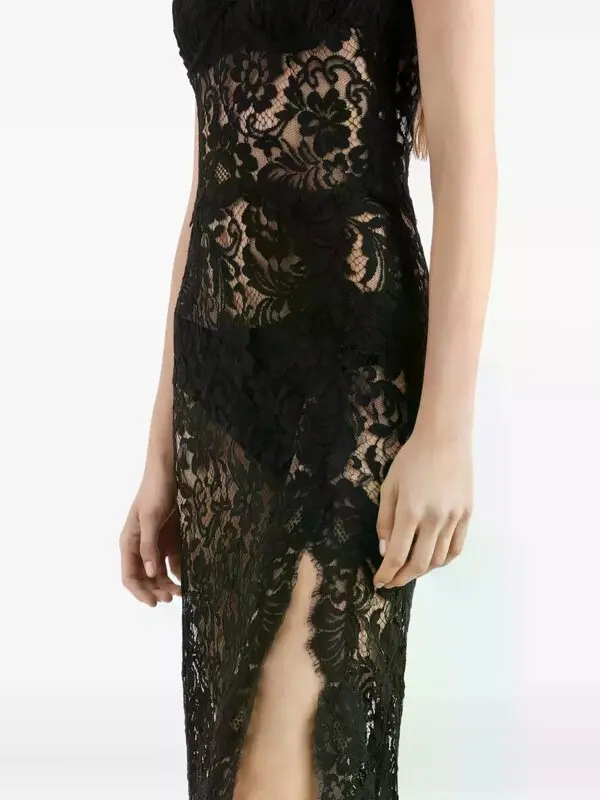 Dolce & Gabbana Lace Slit Midi Dress