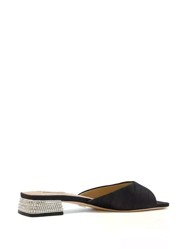 Badgley Mischka Crystal Embellished Silk Sandals