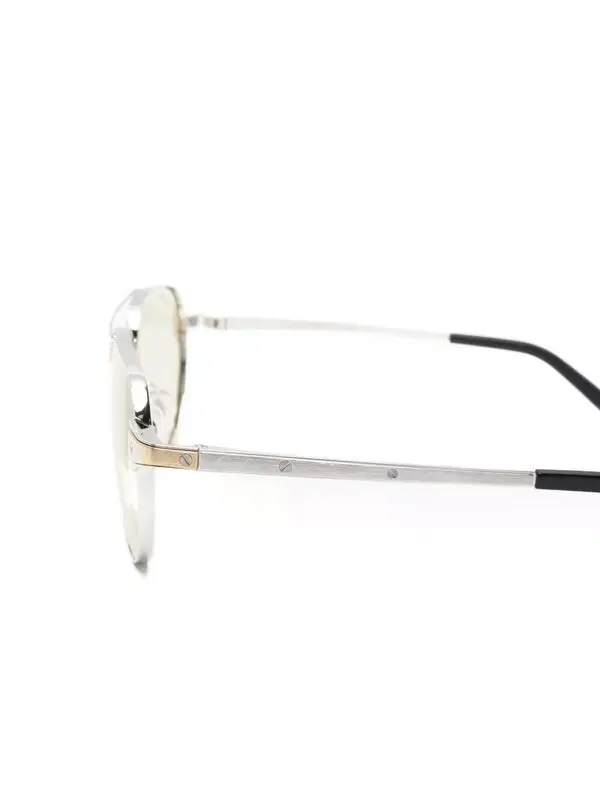 Cartier Pilot-frame Sunglasses - Silver