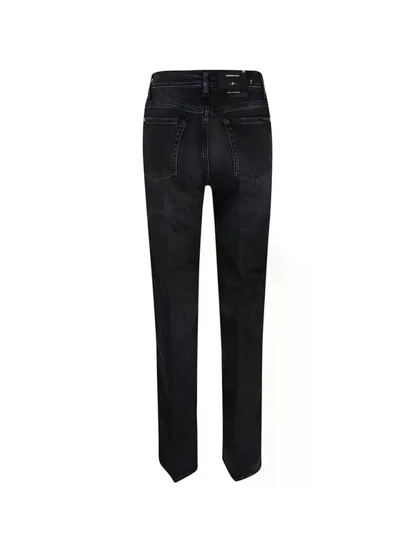 7 For All Mankind Flared Trousers - Black