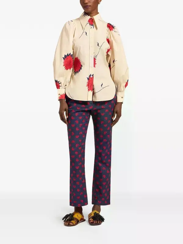 La DoubleJ Printed Cotton Trousers