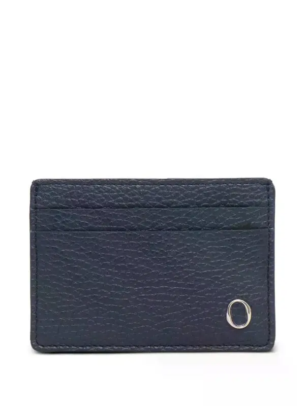 Orciani Logo-detail Leather Cardholder - Blue
