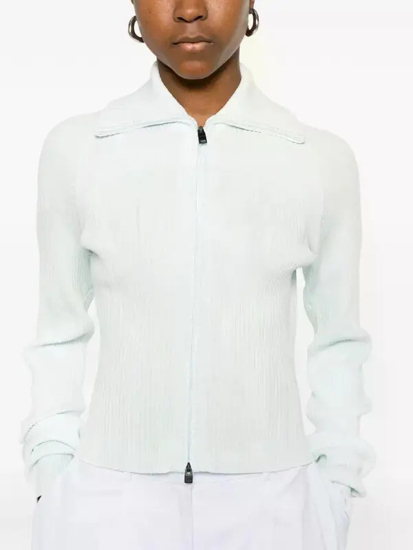J. Lindeberg Ribbed Knit Zip-up Jacket