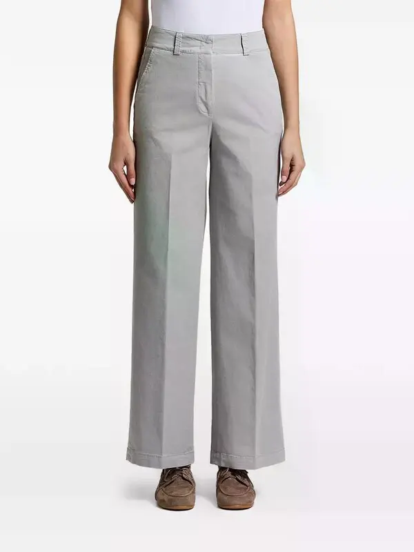Peserico Stonewash Gabardine Trousers - Grey