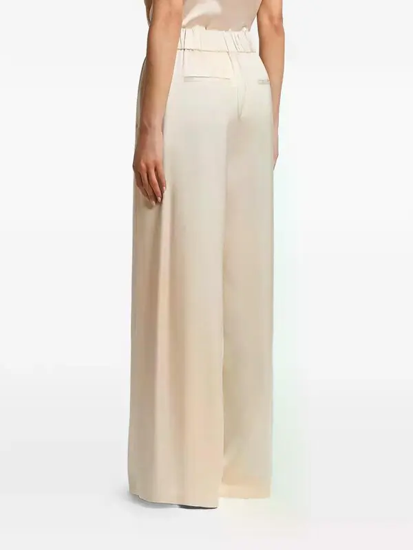 Peserico Wide Leg Satin Trousers - Neutrals