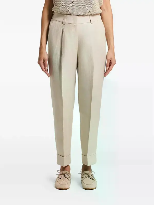 Peserico Linen Gabardine Trousers - Neutrals