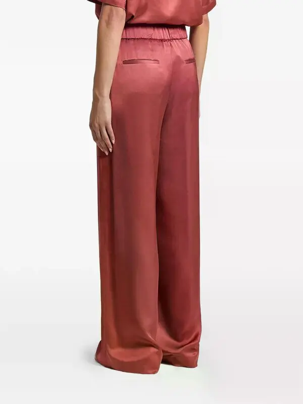 Peserico Wide Leg Elasticated Waist Trousers - Red