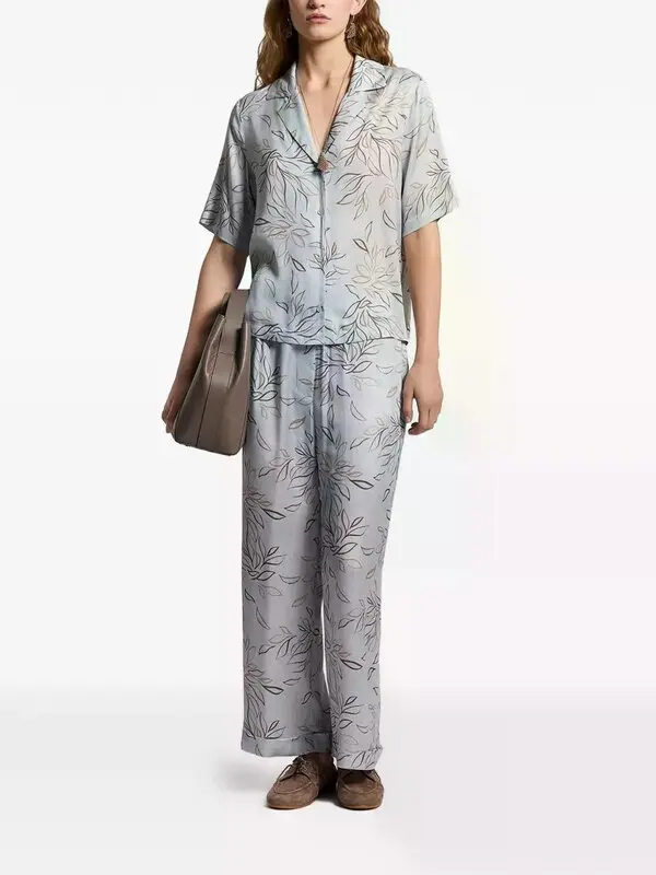 Peserico Printed Satin Trousers