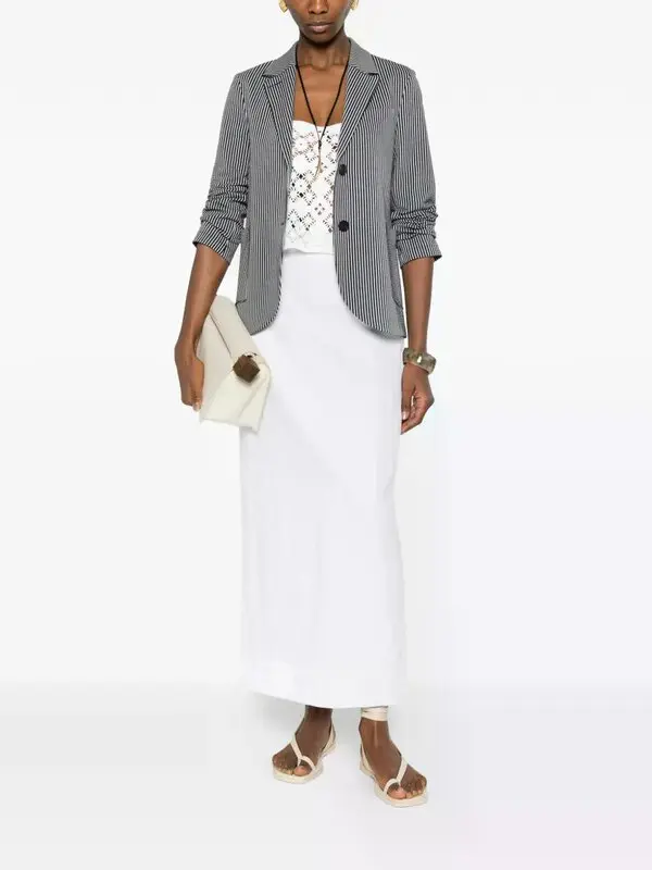 Harris Wharf London Striped Notched Lapel Jacket