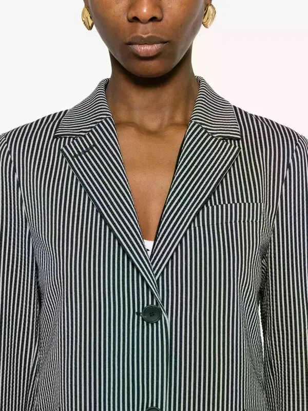 Harris Wharf London Striped Notched Lapel Jacket
