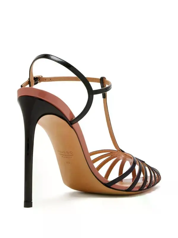 FRANCESCO RUSSO Strappy Buckle Fastening Sandals - Black