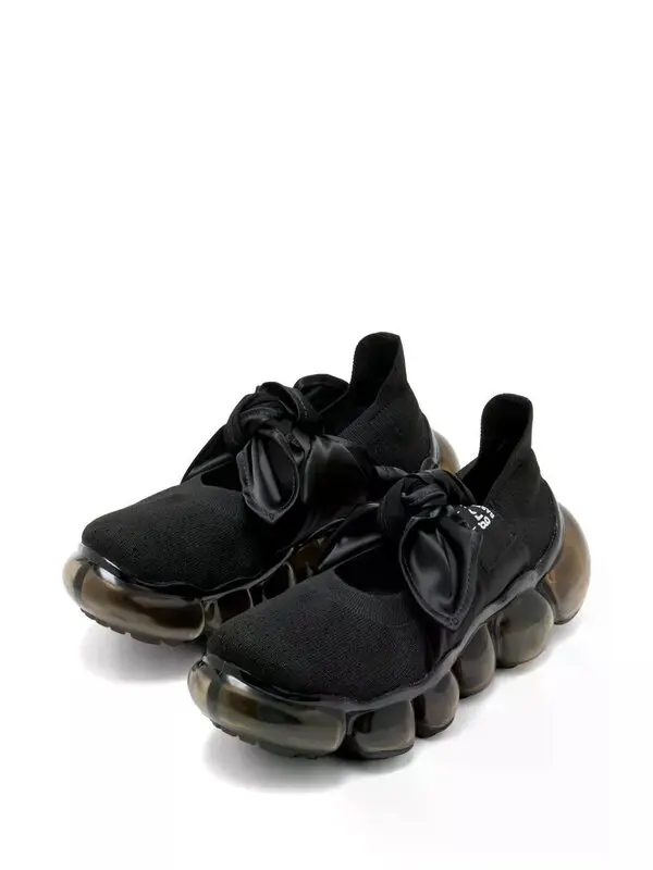 GROUNDS Bow Bubble Sneakers - Black