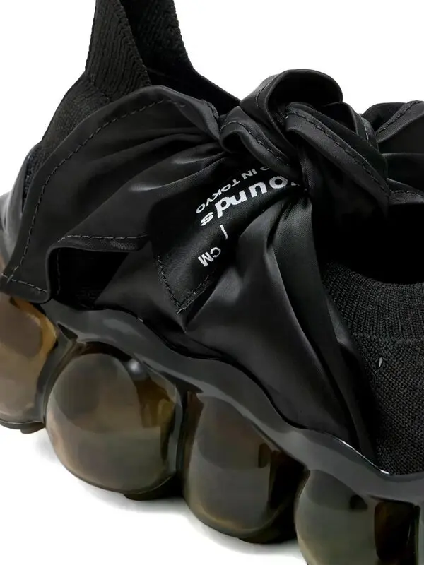 GROUNDS Bow Bubble Sneakers - Black