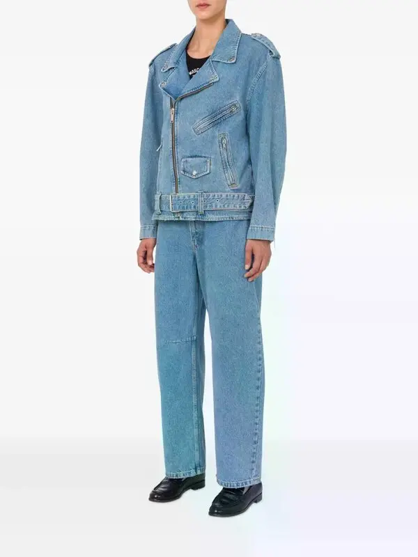 Moschino Belted Zip Jacket - Blue