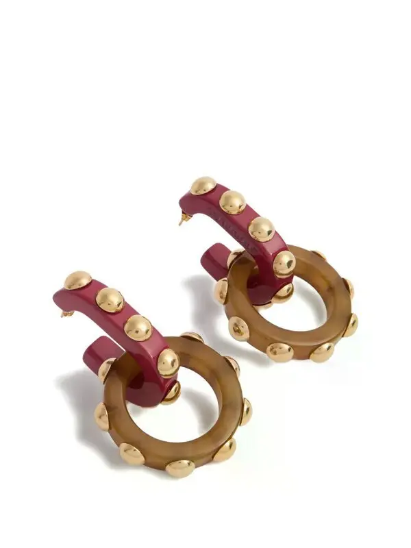 La DoubleJ Studded Hoop Earrings
