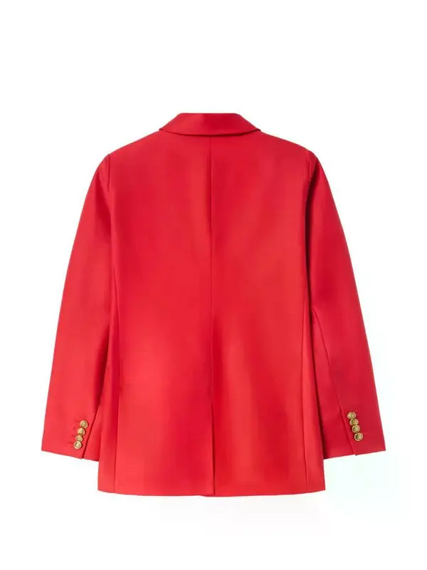 La DoubleJ Double-breasted Virgin Wool Satin Blazer