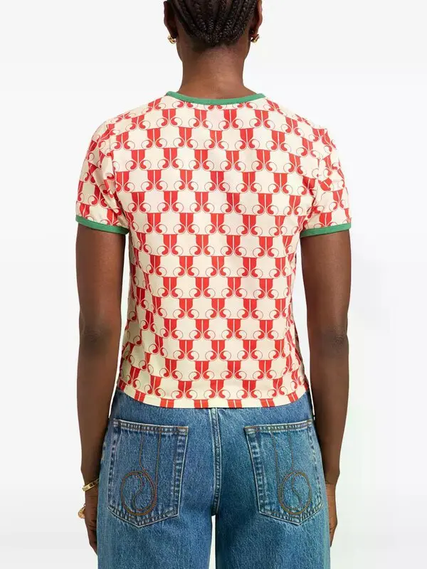 La DoubleJ Monogram Ringer T-shirt - Neutrals