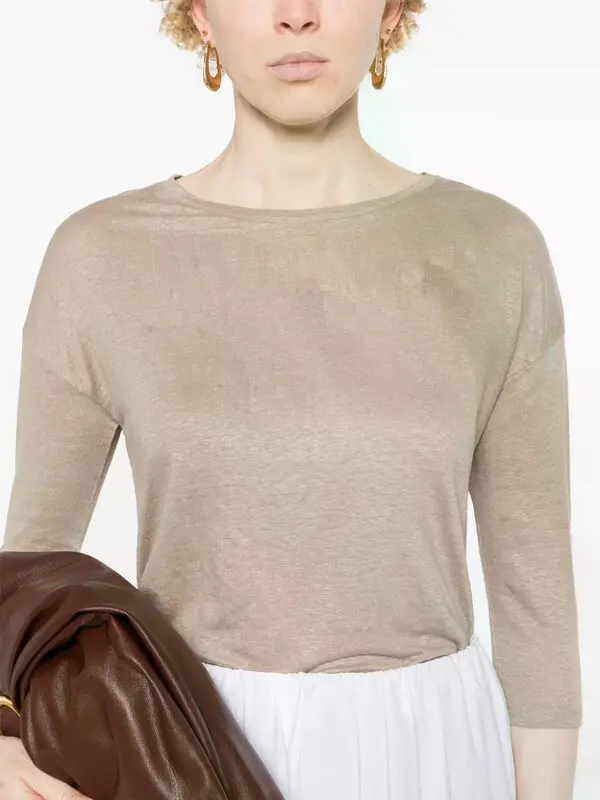Majestic Filatures Linen Blend T-shirt - Neutrals