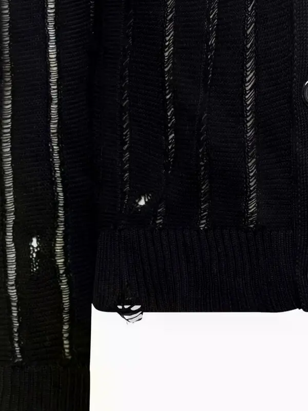 LANEUS Distressed Button Cardigan