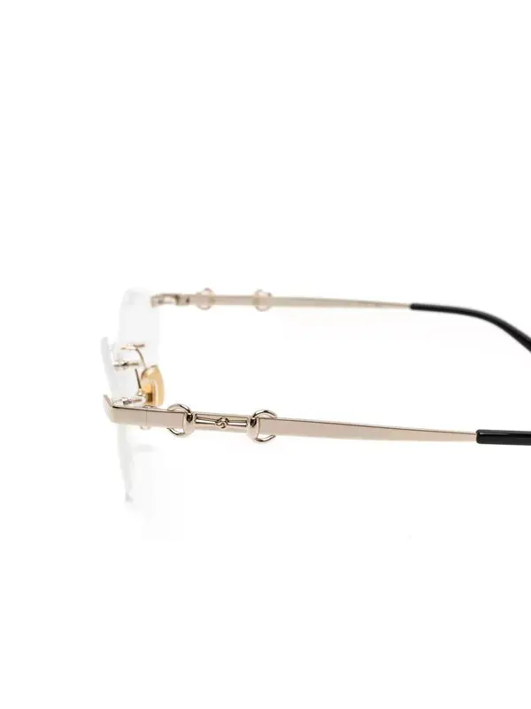 Gucci Rimless Horsebit Detail Eyeglasses