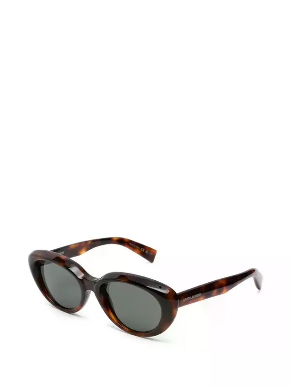 Saint Laurent Tortoiseshell Oval-frame Sunglasses