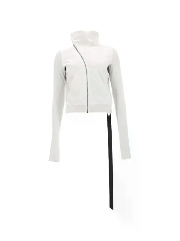 Rick Owens Asymmetric Zip Long Sleeve Sweatshirt