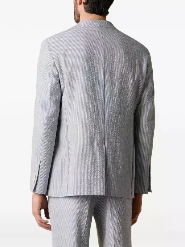 Brooks Brothers Seersucker Single-breasted Blazer - Blue