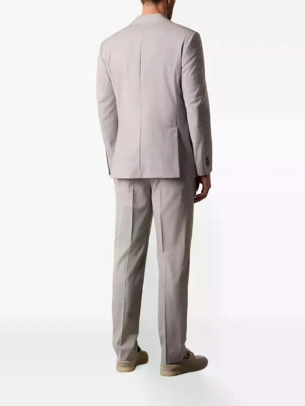 Brooks Brothers Double-breasted Virgin Wool Suit - Grey