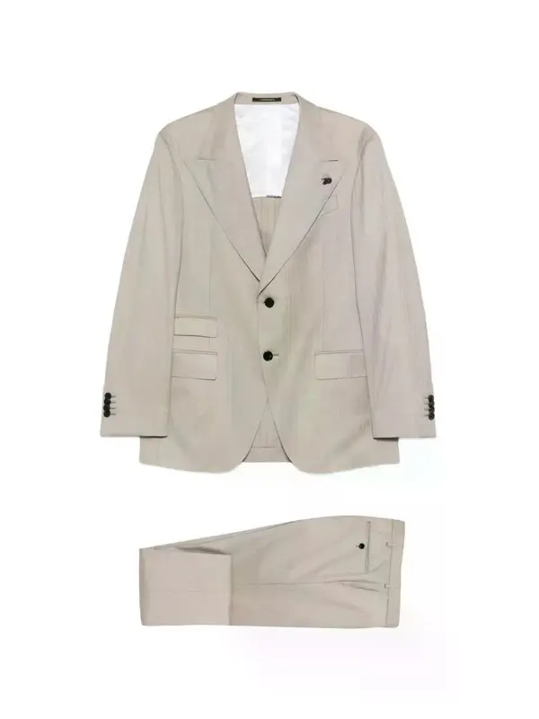 GABRIELE PASINI Herringbone Suit - Neutrals