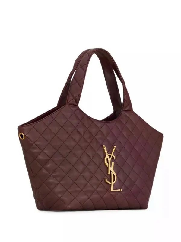Saint Laurent Quilted Leather Shopping Tote Bag