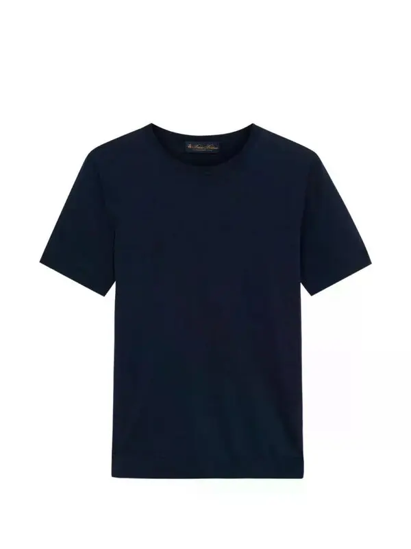 Brooks Brothers Cotton Knitted Short-sleeve T-shirt - Blue