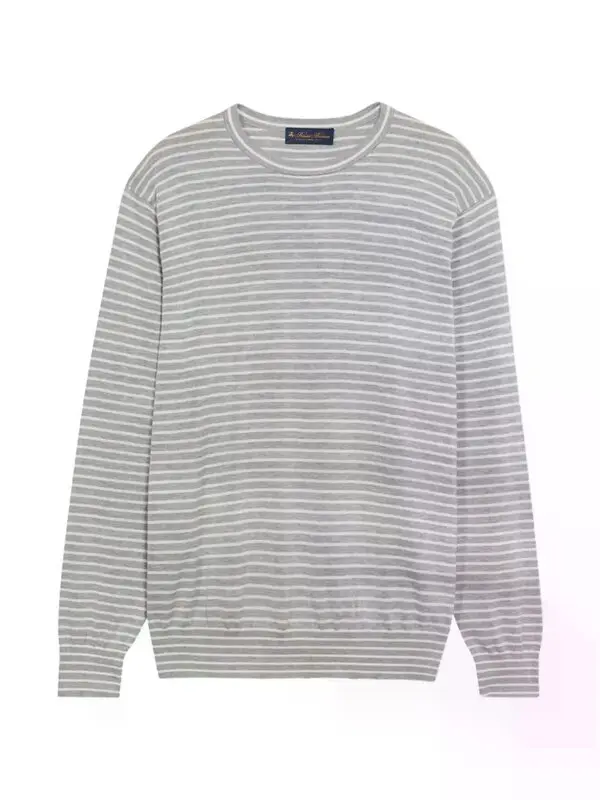 Brooks Brothers Striped Crew Neck Sweater