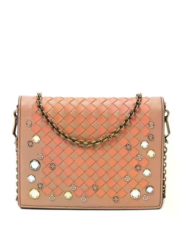 Bottega Veneta Intrecciato Flap Cross Body Bag