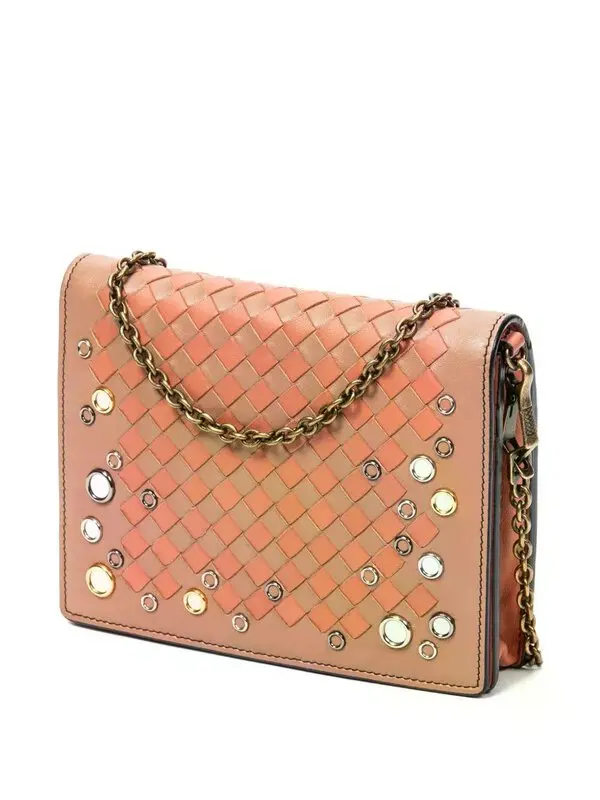 Bottega Veneta Intrecciato Flap Cross Body Bag