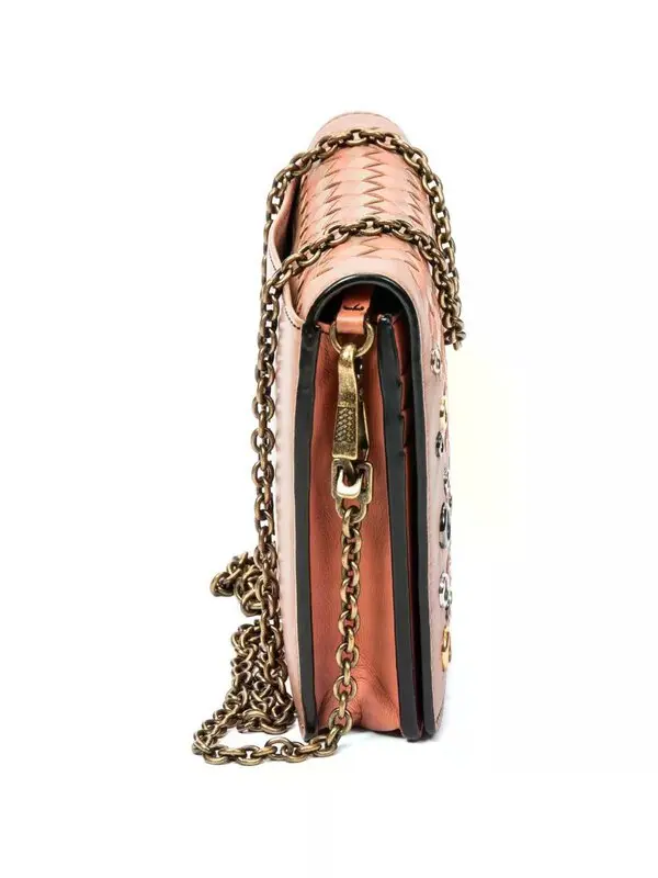 Bottega Veneta Intrecciato Flap Cross Body Bag