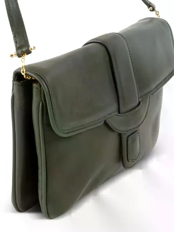 Celine Leather Shoulder Bag - Green