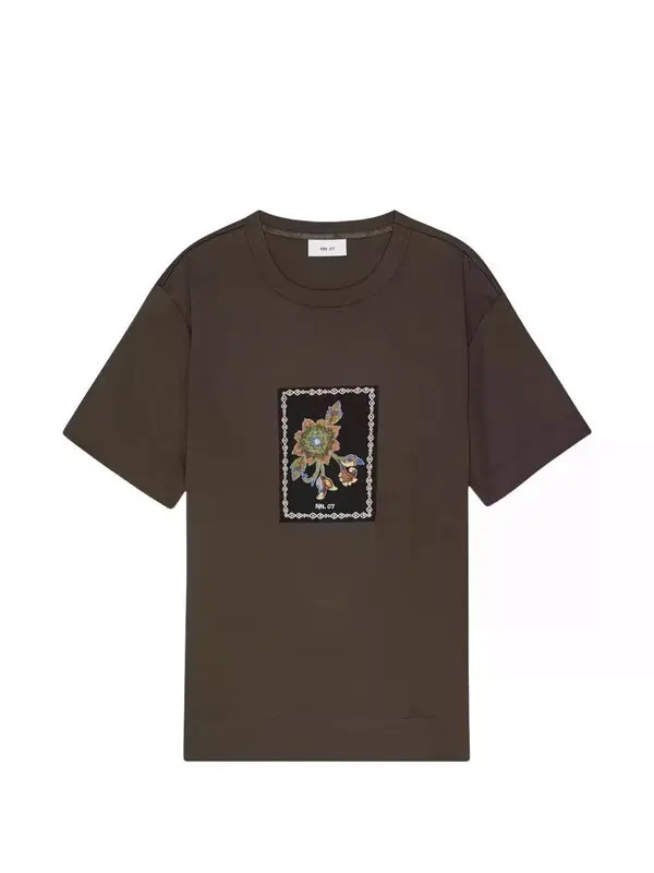 Nn07 Floral-appliqué T-shirt