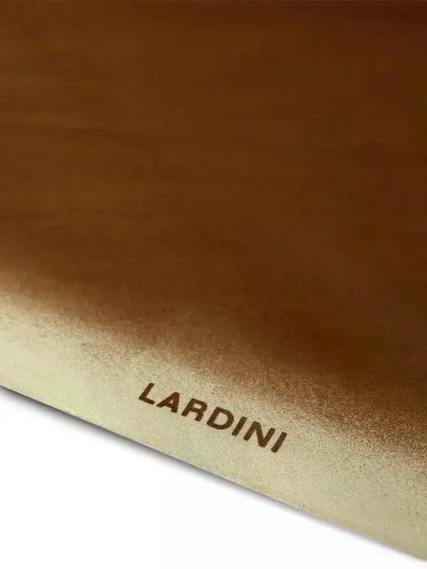 LARDINI Lettering Logo Scarf - Brown