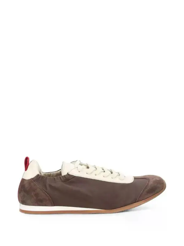 UMA WANG Suede Panelled Trainers - Brown